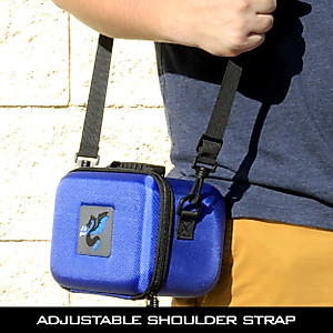 CASEMATIX Miniature Storage Hard Shell Figure Case - 30 Slot Figurine Minature Carrying Case with Adjustable Strap and Accessory Storage Compatible with Warhammer 40k, DnD and More!