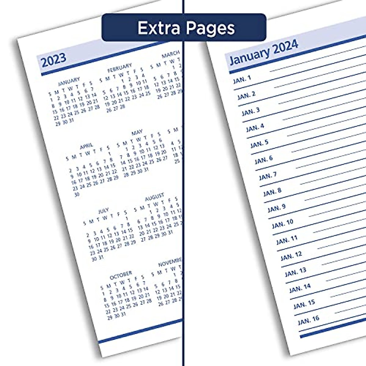 AT-A-GLANCE 2023 Daily Desk Calendar Refill, 3-1/2" x 6", Loose Leaf, QuickNotes (E51750)
