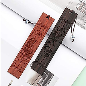 2 Pieces Wood Bookmark, Apply to Gifts for Men Women, Book Lovers,Teacher,Friends,Birthday and Mother's Day Gift (Scenery)