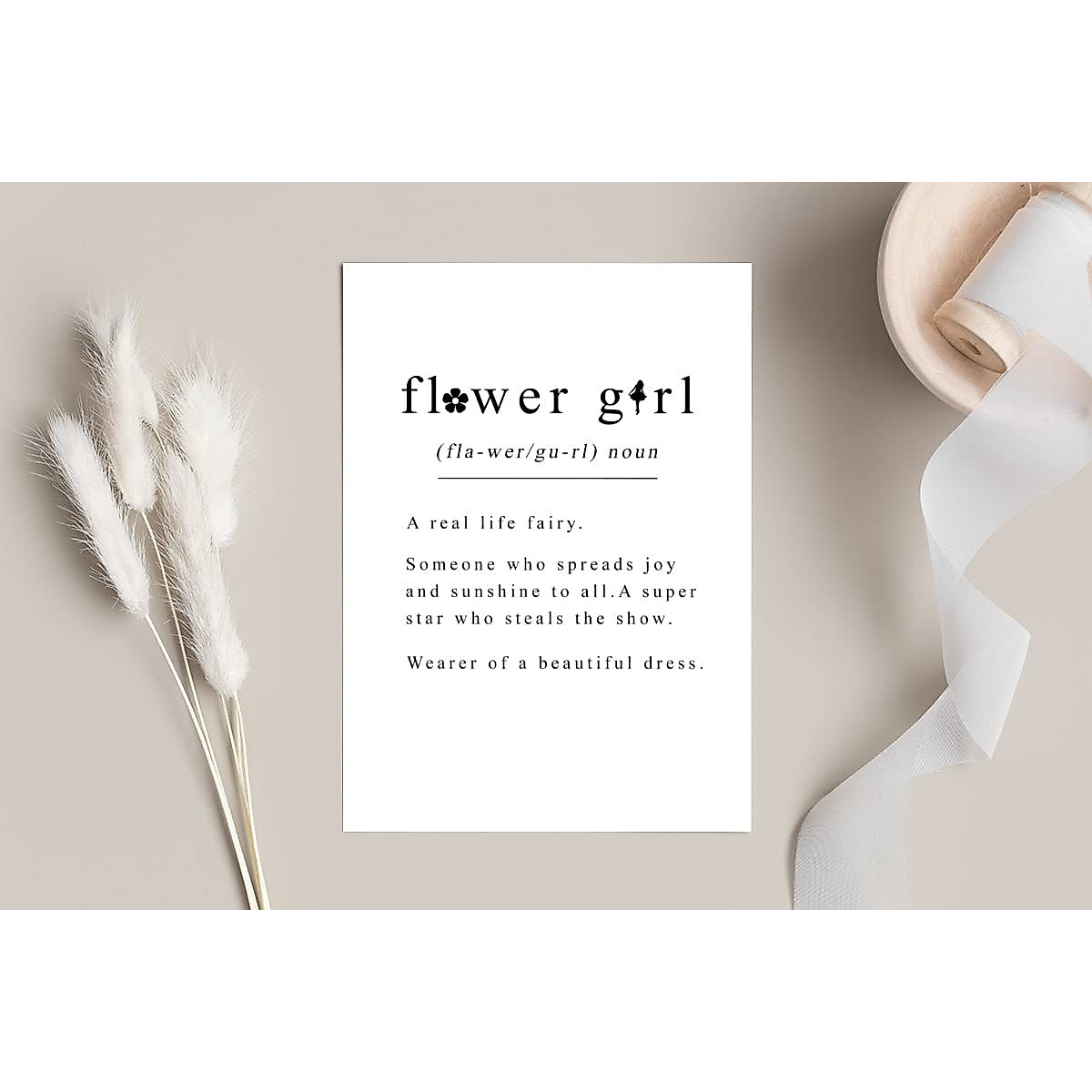 Flower Girl Card - Will You Be My Flower Girl - Proposal Card - Gifts For Her - Thank You Card - Flower Girl Gift