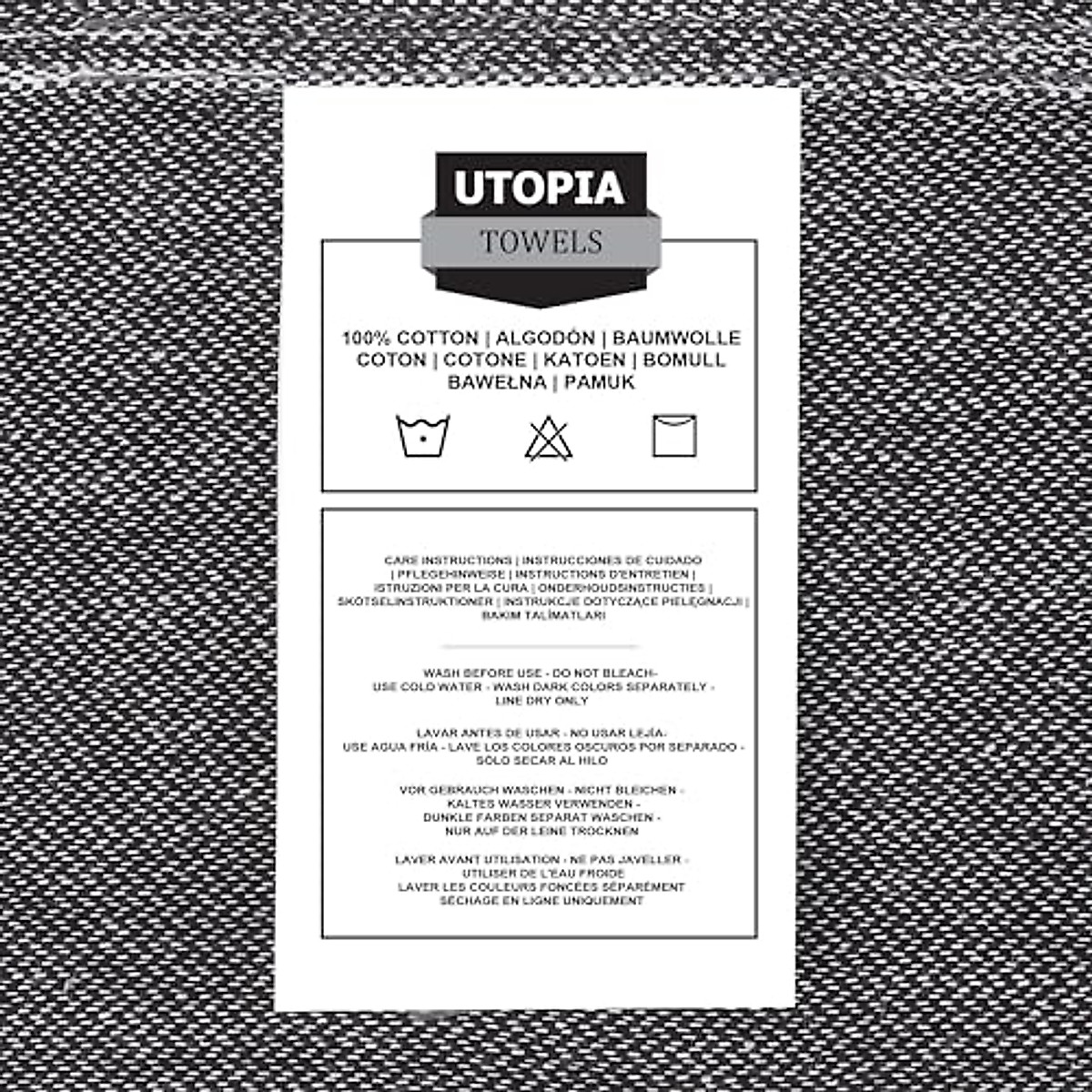 Utopia Towels Pack of 2 Turkish Beach Towel (40x72 Inches), Oversized 100% Cotton Sand Free Lightweight Absorbent Quick-Dry Beach Blanket, Extra Large Turkish Bath Towels for Travel and Pool (Grey)
