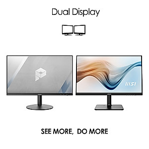 MSI PRO AP241 All-in-One Computer Desktop, 23.8" FHD IPS-Grade LED, Intel Core i3-10105, 8GB Memory, 500GB SSD, WiFi 6, BT 5.1, Black, Windows 10 Home (11M-059US)