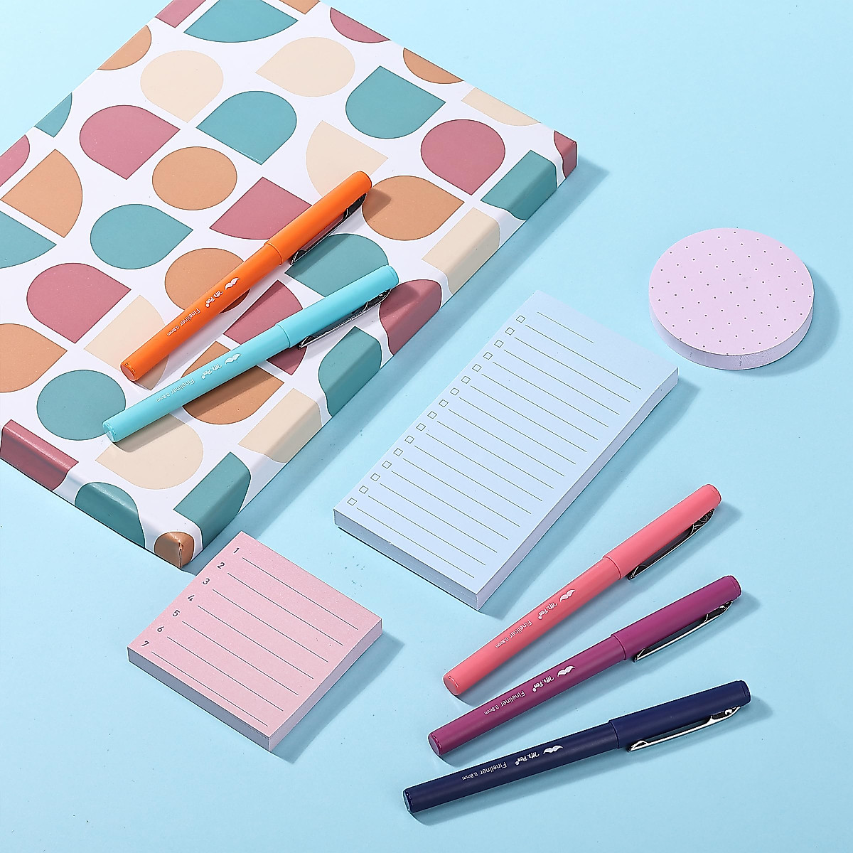 Mr. Pen Sticky Note Gift Box - 305 Pcs, Pastel Colors - Round, Square & Mini List Sticky Notes