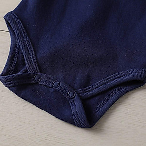 shlrzy Mess with Grandpa Baby Boy Clothes Unisex Funny Baby Girl Bodysuits navy 3-6Months