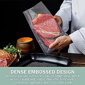 Windyun 300 Pcs Vacuum Sealer Bags for Food Bulk, Gallon 11 x 16 In, Quart 8 x 12 In, Pint 6 x 10 in, Commercial Grade Precut Bag for Sous Vide Food Storage Meal Prep Puncture Prevention Heavy Duty