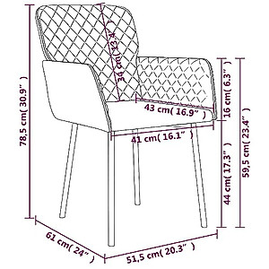 vidaXL Dining Chairs 2 pcs Dark Gray Velvet