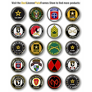 [Officially Licensed Product] - Retired U.S. Army Star Design 3D Domed CAR Emblem Badge Sticker Chrome Plastic Round Bezel