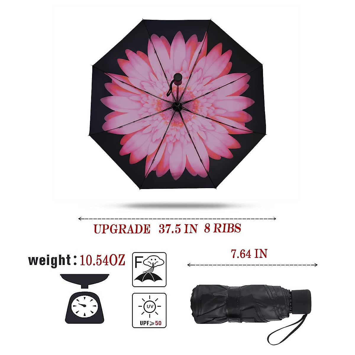 SY COMPACT Travel Compact Umbrella Mini Lightweight Umbrellas for Women