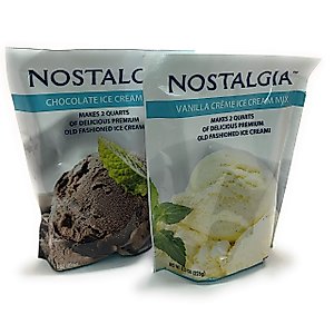 Nostalgia Chocolate and Vanilla Creme Ice Cream Mix, 8 oz Variety Set