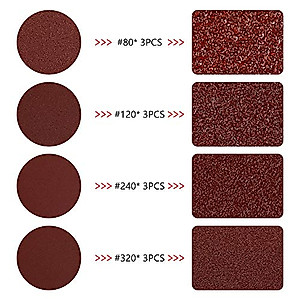 SPTA Buffer Polisher, 7 Inch 180mm Rotary Polisher Car Polisher Electric Polisher RO Polisher & Polishing Pads Set for Auto Buffing and Polishing