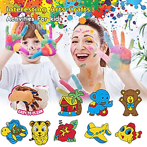 CAPKIT 36Pcs Suncatcher Kits for Kids, Window Art Kids Crafts, 11 Paints for Creative DIY, Arts and Crafts Gift for Kids Children 4-8