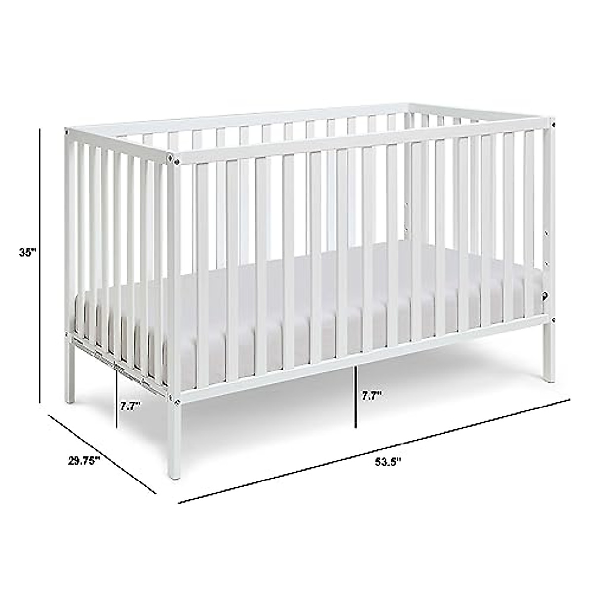 Suite Bebe Palmer 3 in 1 Convertible Crib, Baby Blue