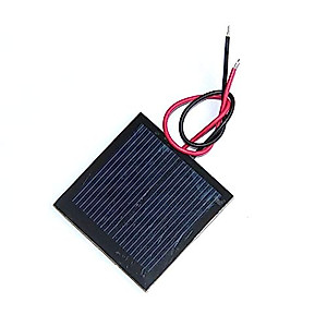 NUZAMAS Set of 8 Pieces 1V 200ma 40x40mm Micro Mini Solar Panel Cells, Wired, for Solar Power Energy, DIY Home, Garden Light, Science Projects - Toys - Battery Charger