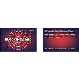 ScanAndBuyWall - 4 pack Blocking Cards - Protect Your Identity with Our NFC/RFID Blocking Card - Secure Your Data - Prevent RFID Scanning