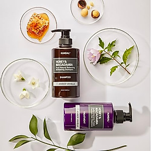 Kundal Honey & Macadamia Natural Conditioner [Baby Powder] Korean Hair Care Damage Repair, Deep Hydration, Long Lasting Fragrance, with Honey, Argan Oil, Macadamia Oil 16.9fl oz