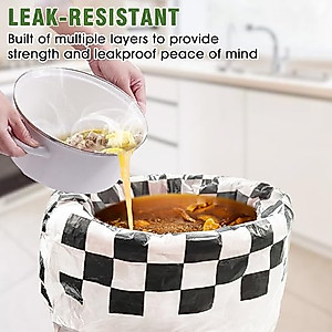 2 Gallon Trash Bags, GloDeals Small Trash Bag/Drawstring Garbage Bags, 120 Count Wastebasket Liners Durable Small Trash Bags for Bathroom, Kitchen, Bedroom, Office, Unscented, Individual Design