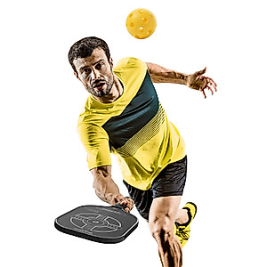 Quantum Pickleball Paddle JC003 - Featherweight Carbon Friction Textured Surface with High Grit & Spin and Agility, Super Lightweight Pickleball Rackets with Highly Flexible and Fast Shot