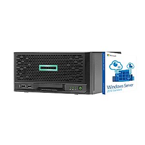 HP MicroServer Gen10 Plus Tower Server for Business, Intel Xeon E-2224 3.4GHz, 32GB RAM, 8TB Storage, RAID, Windows Server 2016