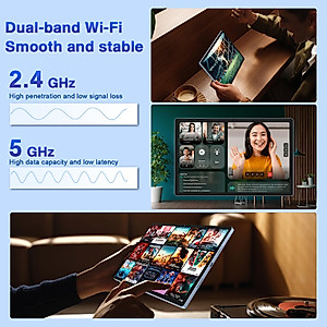 YESTEL Android 13 Tablet 11 Inch Display,16GB RAM+256GB ROM,Octa-Core Processor,8600mAh Large Battery,2000 * 1200 Pixels,GPS/ 5G WiFi/Bluetooth/with Case-Blue T15