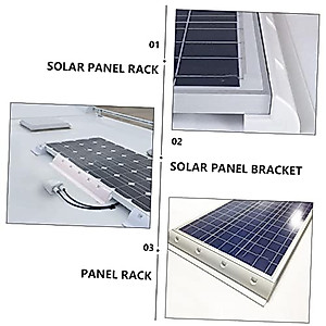 MUSISALY 2pcs Solar Panel Support White Stand Soundbar Bracket Plastic Stand Solar Panel Mounting Bracket Rv Solar Caravan Boat Solar Panel Rack Panel Bracket Abs Off The Roof