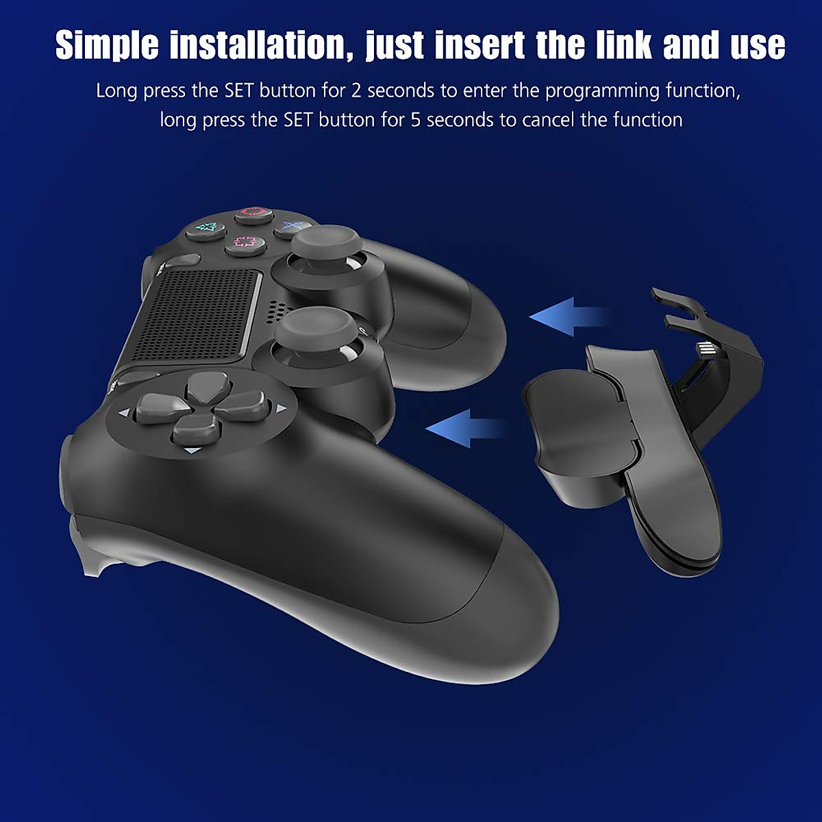 IWGAME Paddles for PS4 Controller, Back Button Attachment for PS4, Controller Paddles for PS4, Controller Accessories for PS4, TURBO Function,Memory Function,Plug And Play