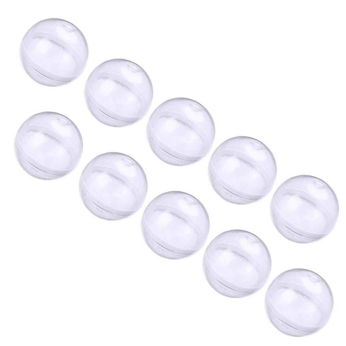 Zonster 10pcs Clear Plastic Balls Empty Round Clear Capsules for Toy Gumball Machines Small Containers Surprise