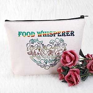 POFULL Registered Dietitian Gifts Dietitian Thank You Gift Dietitian Nutritionist Gifts Food Whisperer Cosmetic Bag RD Registered Dietitian Gifts (Food Whisperer bag)
