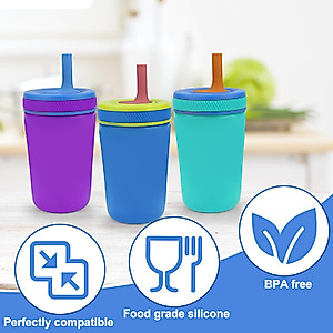 Vodolo Straw Replacement Compatible with Zak Straw Cups,4PCS 15 oz Tumbler Water Bottle Reusable Silicone Straw BPA-Free with Straw Cleaning Brush for Zak Designs Kelso 12 oz Cups