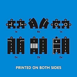Waytoplay Expressway, 16 Piece Circuit for Toy Cars - Flexible, Indestructible, and Waterproof - Modular Car Tracks - Made in The Netherlands