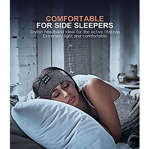 Sleep Headphones Headband, Wireless Sleep Earbuds, Soft Elastic Cozy Headband Headphones, Sleep Headband for Workout, Yoga, Travel, Gift for Women Men