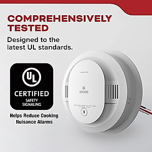 Kidde Smoke Detector, AA Battery Powered, LED Warning Light Indicators