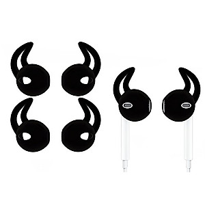 6pcs (B-APL-OEP) Left + Right Side Replacement Stabilizers Earhooks Wings Fins Eartips Adapters Compatible with Apple iPhone EarPods Earbuds with Remote and Mic - X 8 7 7+ SE 6 6S 6+ 5 5s 5c iPod iPad