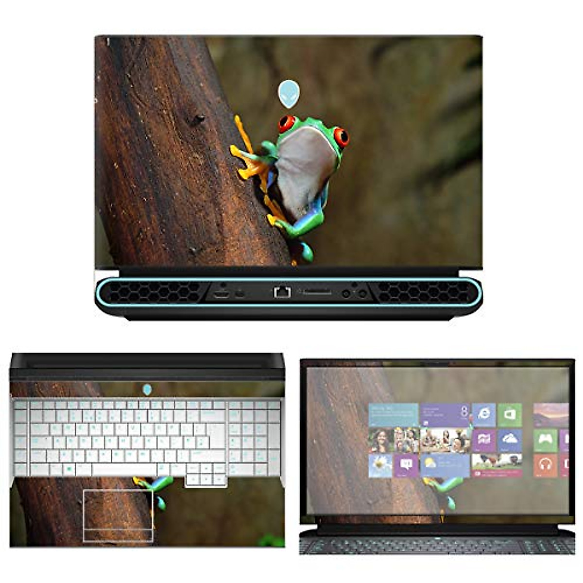 Decalrus - Protective Decal Frog Skin Sticker for 2019 Alienware Area-51m AWAR51M (17.3" Screen) case Cover wrap ALarea51m_17-86