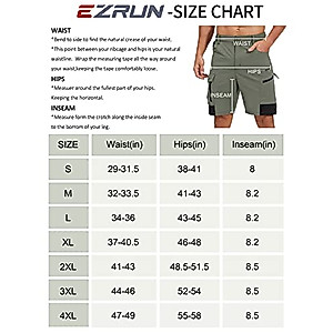 EZRUN Men's Hiking Cargo Shorts Quick Dry Golf Outdoor Work Tactical Shorts with Multi Pocket for Fishing Travel