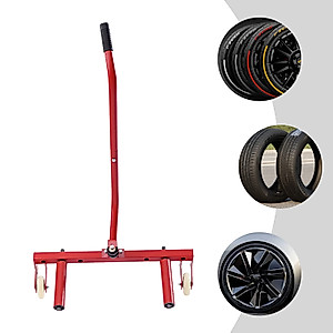 Steel Tubes Tire Dolly Carrying Tool,Dolly Tire Moving Tool Cart,Heavy Duty Adjustable Rolling Wheel Dolly for Shop,Garage