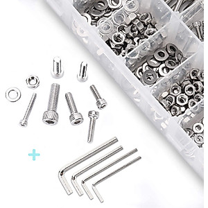 AETTLM6 M5 M4 M3 Nuts and Bolts Assortment Kit (660PCS)