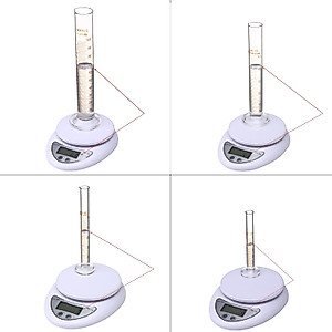 Thick Glass Graduated Measuring Cylinder Set 5ml 10ml 50ml 100ml with Two Brushes Three Pipettes