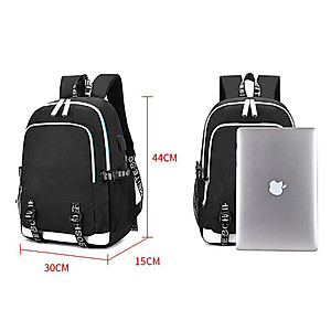 TIMMOR MAGIC Anime Ouran High School Host Club Backpack with USB Charging Port, Schoolbags Bookbags.(Black3)