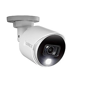 Lorex Indoor/Outdoor 4K Analog Security Camera, Add-On Bullet Camera for Wired Surveillance System, Active Deterrence and Color Night Vision, 1 Bullet Camera [Camera ONLY]