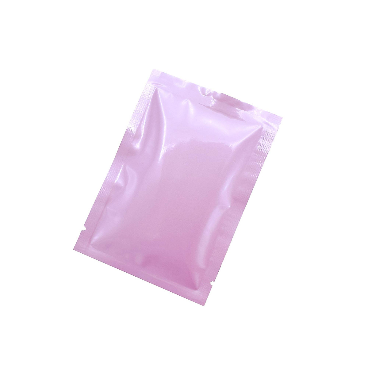200PCS Glossy Light Pink Metallic Mylar Foil Open Top Sample Bags 6x9cm (2.3x3.5")