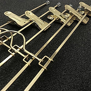 30Pack Koobay 13.7" Gold Shiny Metal Heavy Duty Clips Pants Hangers Trousers with Swivel Hook