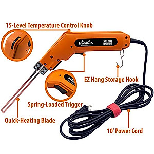 Hercules Handheld Electric Styrofoam Hot Knife and Accessories SC-190 Cutter Kit