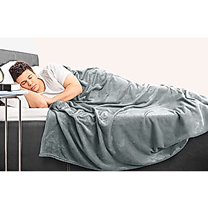 Utopia Bedding Fleece Blanket Queen Size Cool Grey Lightweight Fuzzy Soft Anti-Static Microfiber Bed Blanket (90x90 Inches)