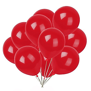 KADBANER Red balloons,12-inch latex balloons 50 pcs, wedding, birthday party, baby shower, Christmas party decorations