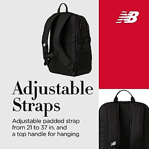 Concept One New Balance Laptop Backpack, Sports Travel Gym Bag for Men and Women, Black, 18 Inch