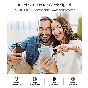 Amazboost Cell Phone Signal Booster for Home, Supports 5,000 SQ FT Area, All U.S. Carriers - Compatible with Verizon, AT&T, T-Mobile, Sprint & More-FCC Approved 5G 4G LTE 3G Cell Phone Booster