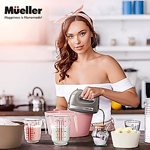 Mueller International Clear Measuring Cup Set – Two Piece Set 4 Cups/30 oz & 2 Cups/16 oz, Liquid and Dry Measuring Cups, Shutter-proof, European Made