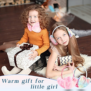 2 Pairs Valentines Day Heart Earmuffs for Girls Women Heart Ear Muffs Plush Fluffy Girl Warm Ear Muffs Toddler Kids Cute Ear Muffs for Winter Valentines Gift Holiday Birthday Gift Outdoor