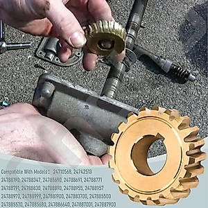 Ohoho 20 Teeth 917-04861 Worm Gear Compatible with MTD, Cub Cadet, Craftsman, Troy-Bilt 40"- 42" Snowblowers 917-04861 917-0528 917-0528A 717-0528A 717-04449