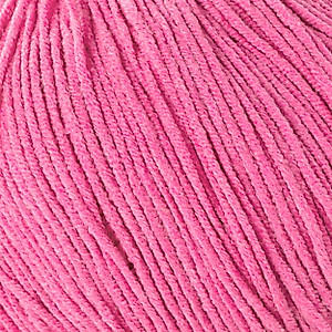 Estako Jeans, (6 Skeins Pack) 55% Cotton 45% Acrylic Amigurumi Yarn, Soft, Fine/Sport (2) for Crochet and Knitting (6 x 1.76 Oz) / (6 x 174 Yrds) (1010 - Pink)